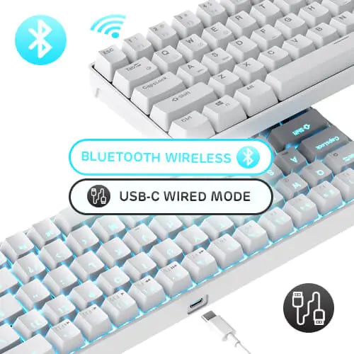 RK ROYAL KLUDGE RK68 65% Hot-Swappable Wireless Mechanical Keyboard, R ...