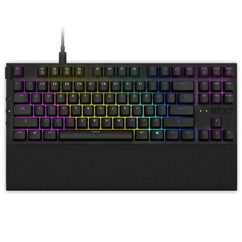 NZXT Function Tenkeyless RGB Black Mechanical Keyboard - Gateron Red S