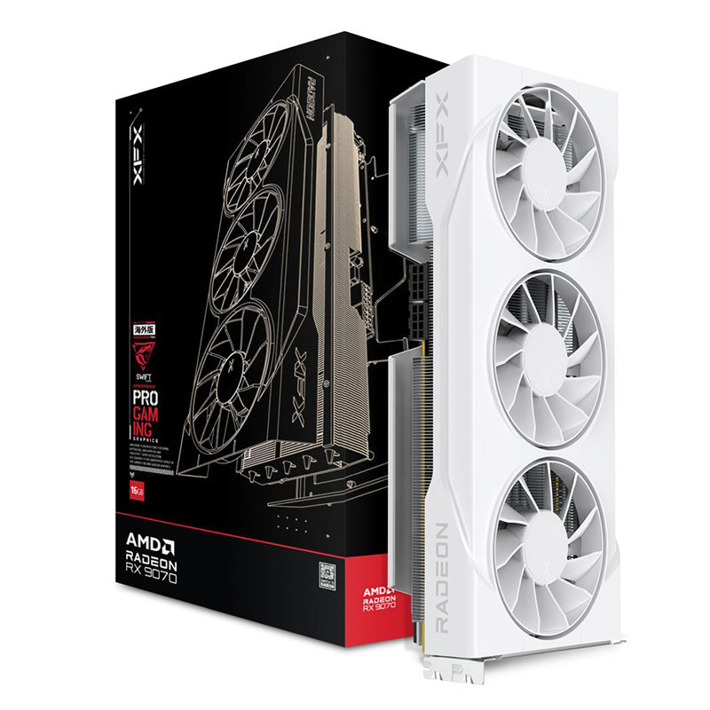 XFX Swift AMD Radeon RX 9070 OC White Triple Fan Gaming Edition 16G ...